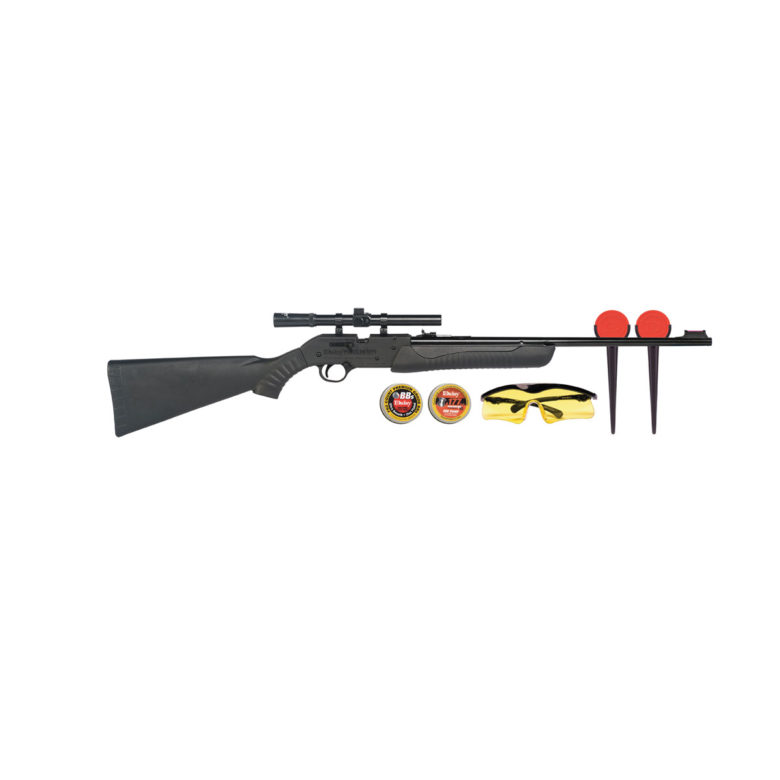 Daisy Powerline 880 Pellet BB Rifle Kit -bbs - pellets - glasses - target