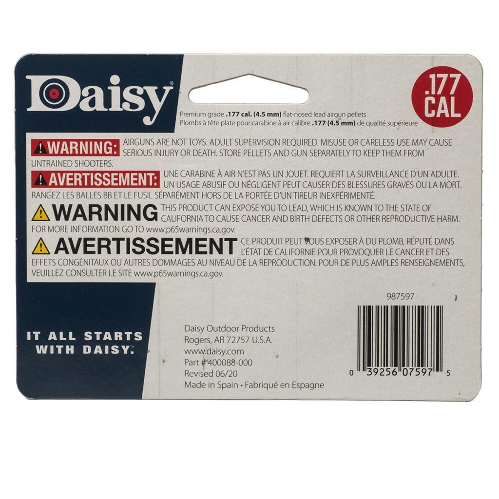 Daisy .177 Caliber PrecisionMax Flat Pellets, 500-Count Tin