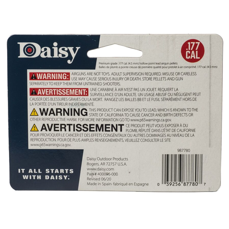 Daisy .177 Caliber PrecisionMax Hollow-Point Pellets, 500-Count Tin