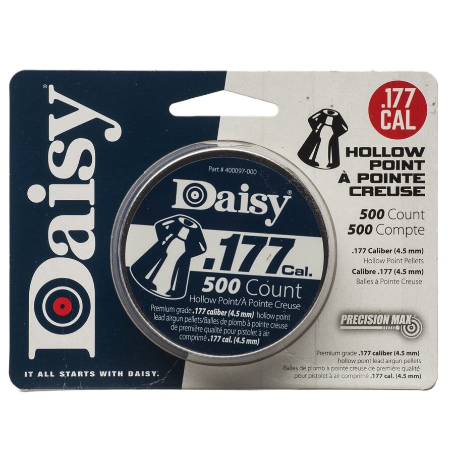 Daisy .177 Caliber PrecisionMax Hollow-Point Pellets, 500-Count Tin