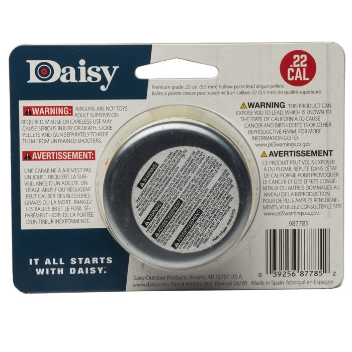 Daisy .22 Caliber PrecisionMax Hollow-Point Pellets, 500-Count - Daisy